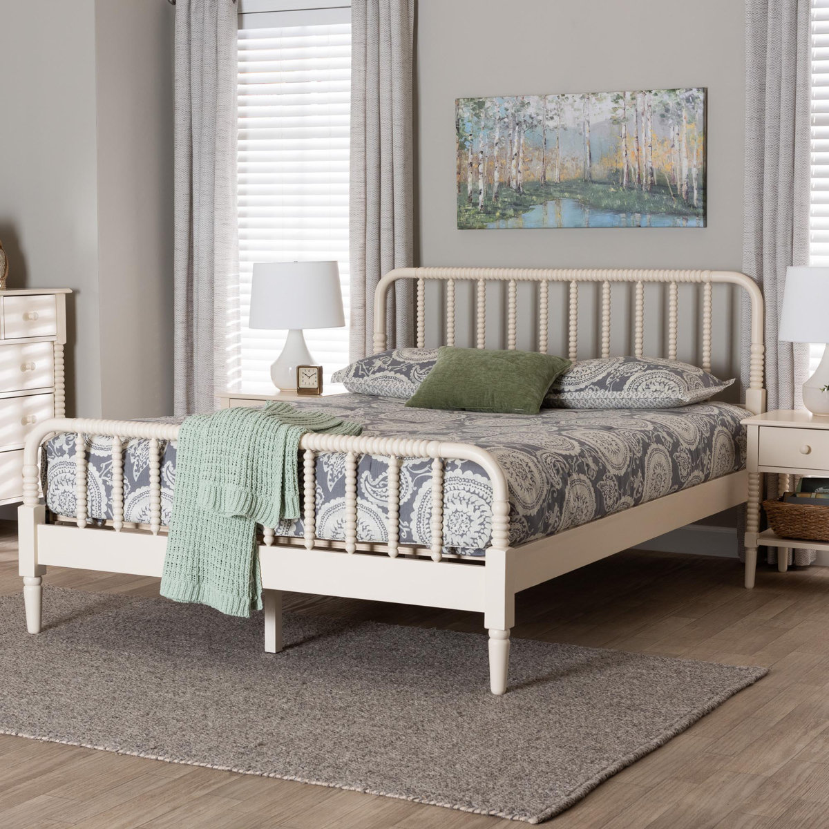 Alcott Hill® Baxton Studio Braith Farmhouse Spindle Wood Platform Bed | Wayfair
